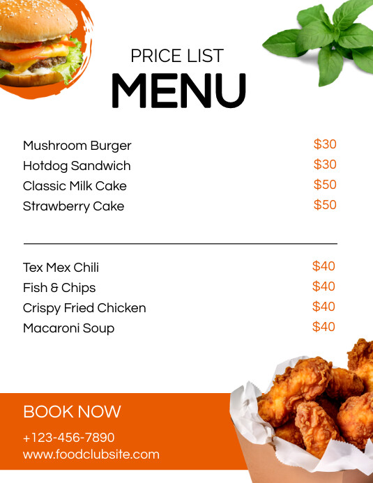 Menu flyer template | PosterMyWall