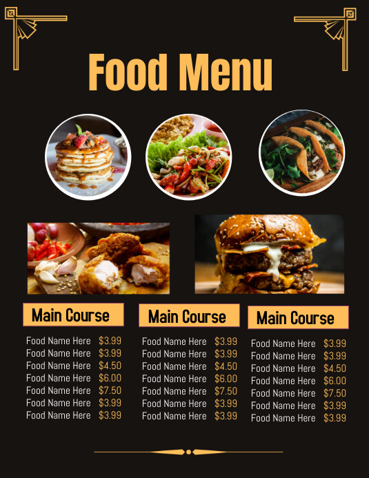 menu flyer template | PosterMyWall