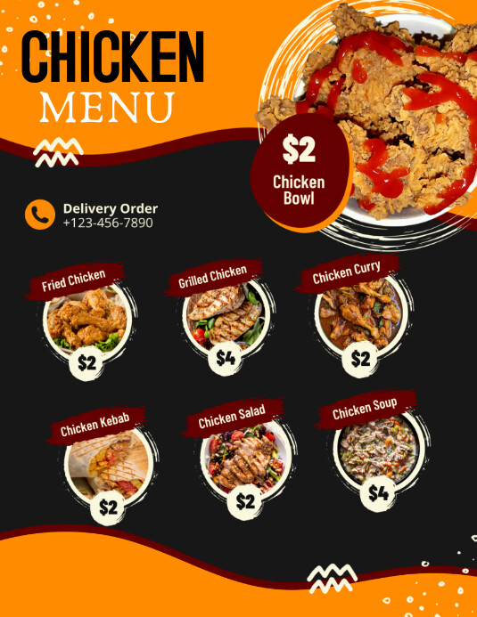 Modèle Menu flyer template | PosterMyWall