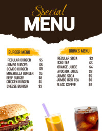 Patio Restaurant Outdoor Dining Menu Flyer Template | PosterMyWall