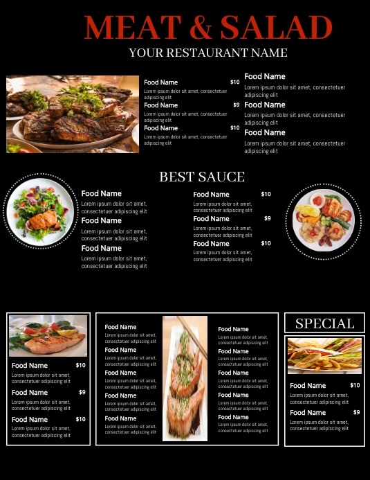 MENU FLYER TEMPLATE.C | PosterMyWall