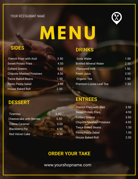 Menu flyers Template | PosterMyWall