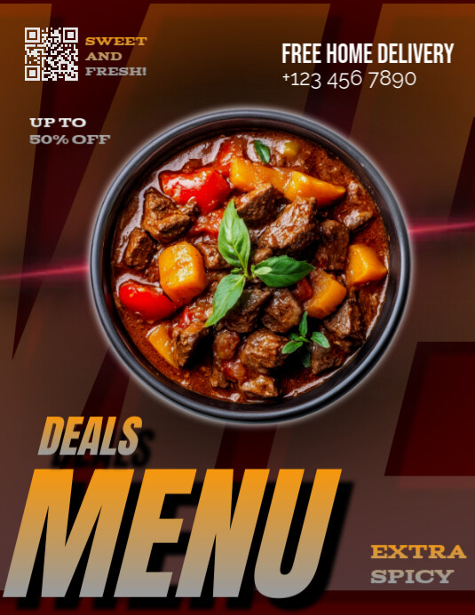 Copy of menu food deals | PosterMyWall