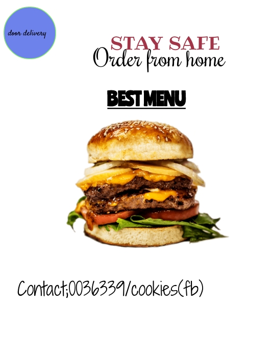MENU FOR FOOD DELIVERY Template | PosterMyWall