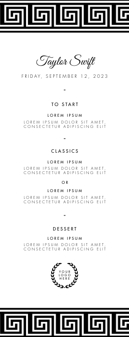 Menu Half Page Letter Template | PosterMyWall