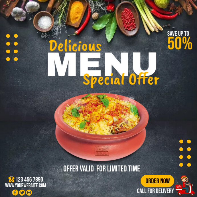 MENU INSTA.E Template | PosterMyWall