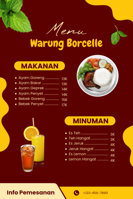 MENU MAKANAN Templat | PosterMyWall