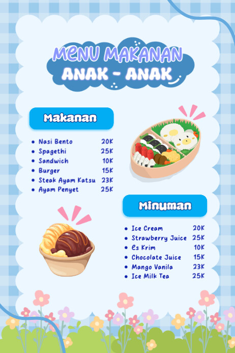 Plantilla de MENU MAKANAN MINUMAN | PosterMyWall