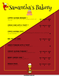 Bakery Menu Template | PosterMyWall