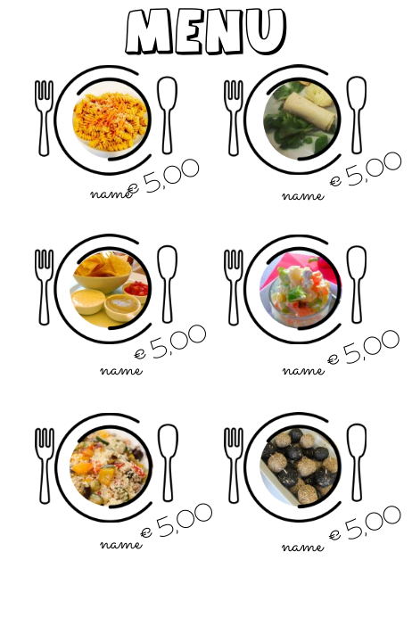 menu w/ pictures Template | PosterMyWall