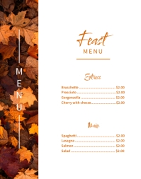 Autumn Menu Poster Template | PosterMyWall