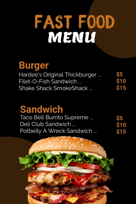 MENU POSTER.KC Template | PosterMyWall