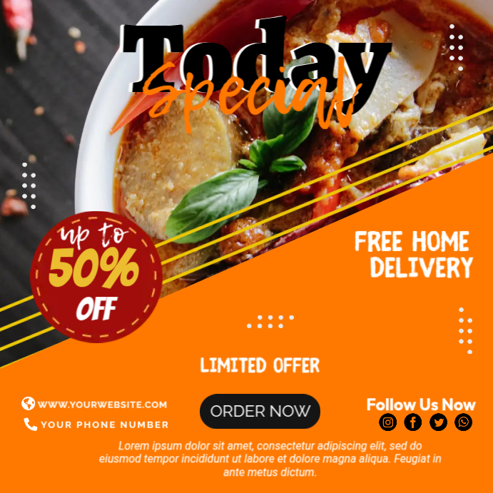 Menu Promo Template | PosterMyWall