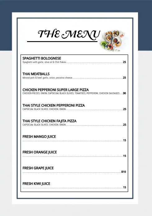 Copy of Menu Restaurant and Bar | PosterMyWall