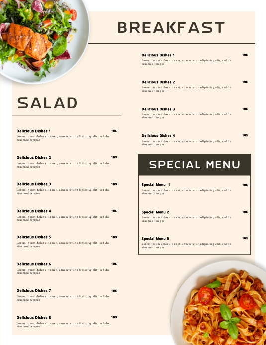 Menu Restaurant Flyer Template | PosterMyWall
