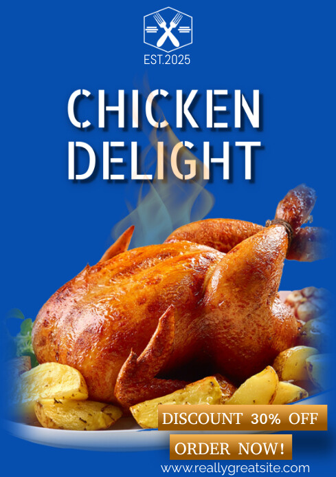 Menu roasted chicken restaurant tamplate Template | PosterMyWall