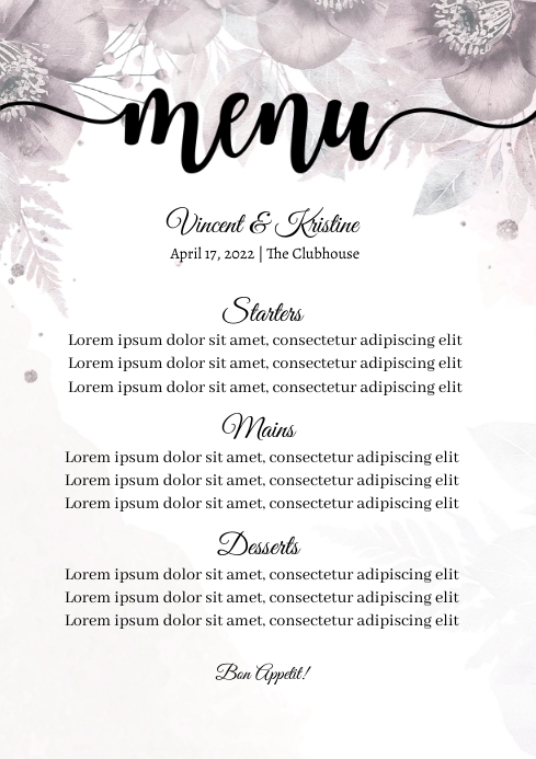 Copy of Menu Template | PosterMyWall