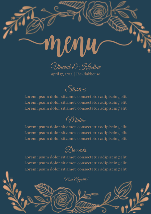 Menu Template | PosterMyWall
