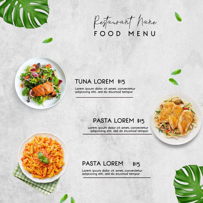Copy of MENU TEMPLATE | PosterMyWall