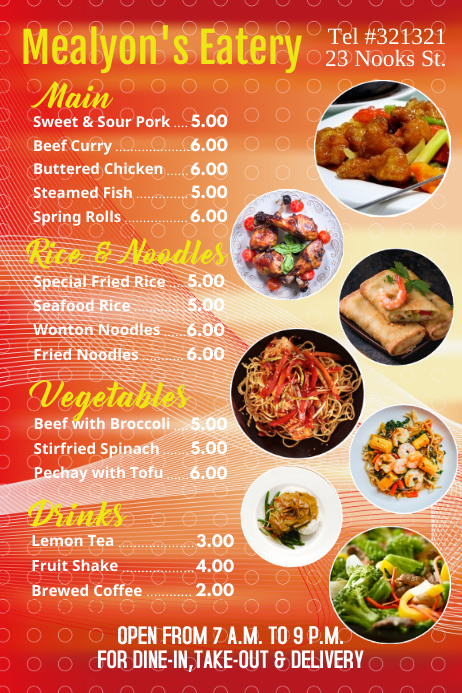 Copy of menu template | PosterMyWall