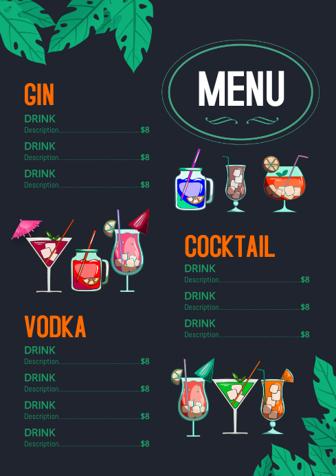Menu Template | PosterMyWall