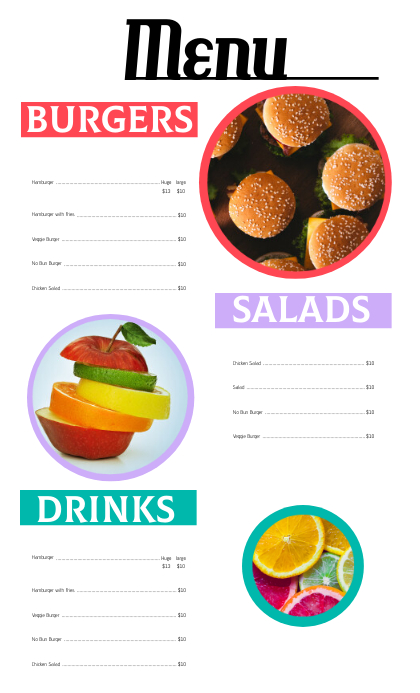 Menu Template | PosterMyWall