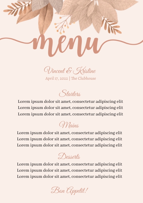 Menu Template | PosterMyWall