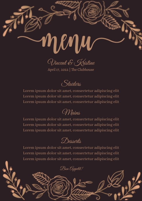 Plantilla de Menu Template | PosterMyWall