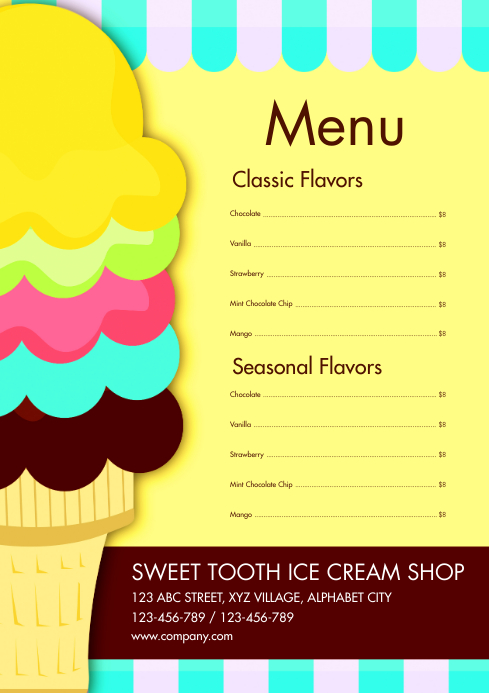 Menu Template | PosterMyWall