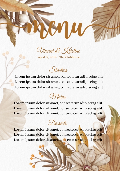 Menu Template | PosterMyWall