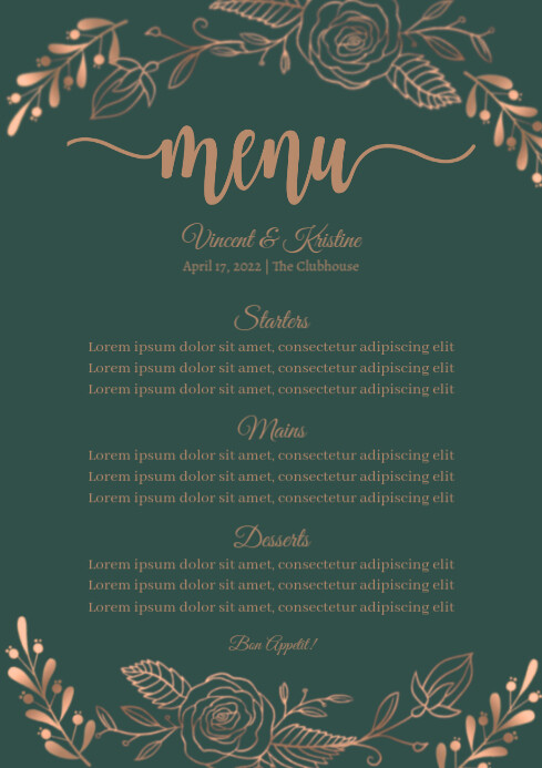 Menu Template | PosterMyWall