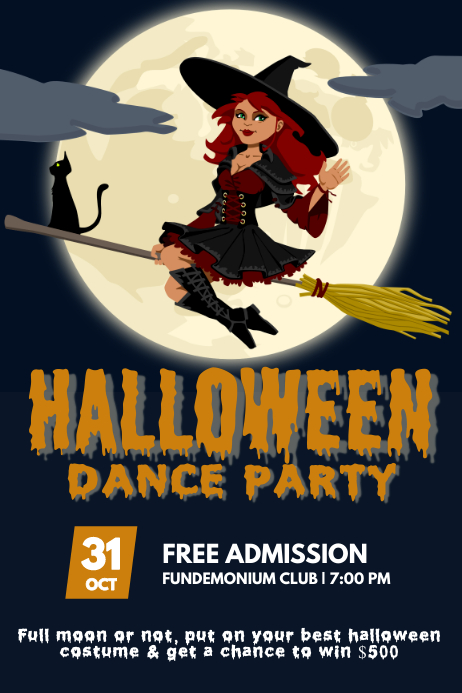 halloween dance party template | PosterMyWall