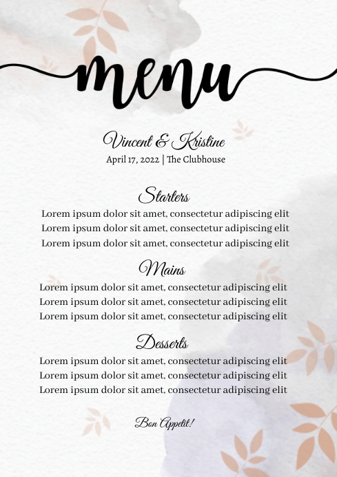 Menu Template | PosterMyWall