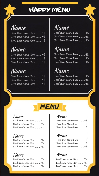 Menu Template | PosterMyWall
