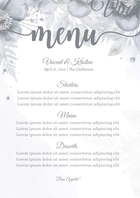 Menu Template | PosterMyWall