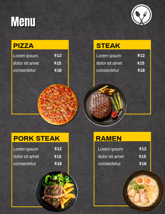 Copy of MENU TEMPLATE.R | PosterMyWall
