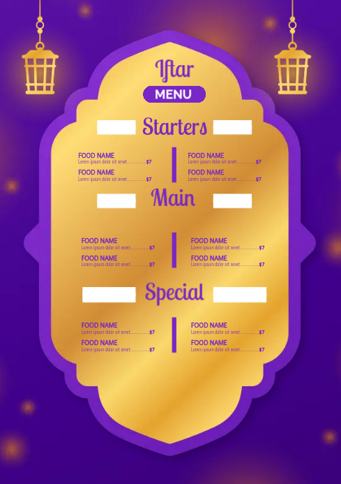 Menu Templates | PosterMyWall