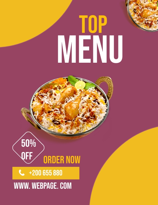 Menus Template | PosterMyWall