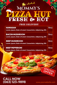 Free Menu template A3 trifold | PosterMyWall