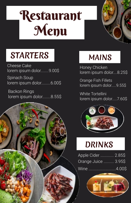 Menus Template | PosterMyWall