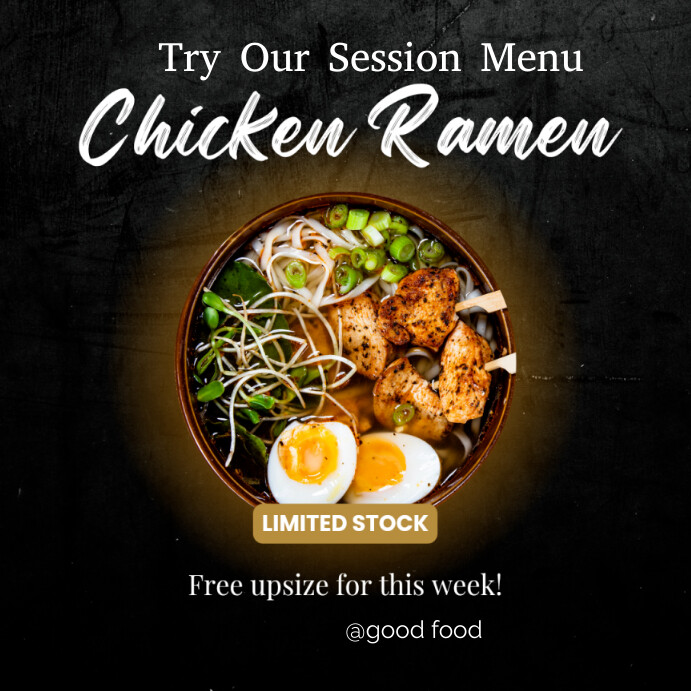 Menus Instagram post Template | PosterMyWall