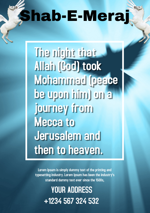 Copy of MERAJ MAIRAJ MIRAJ MI'RAJ | PosterMyWall