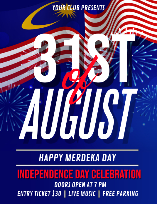 Copy of merdeka day, malaysia | PosterMyWall