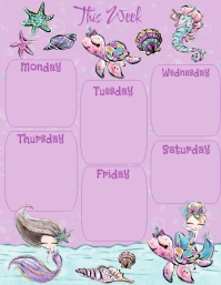 Mermaid and glitter to do List Template | PosterMyWall