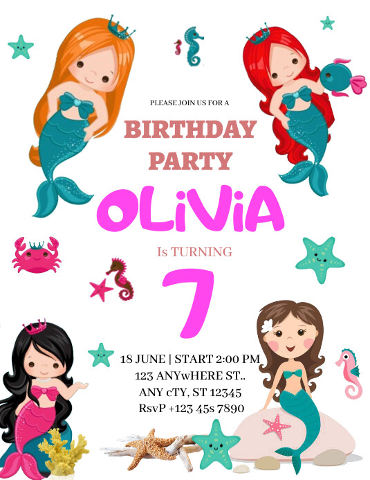 Copy of Mermaid Flyer (us Letter) | PosterMyWall
