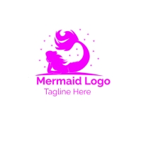 Moon Mermaid Logo Template | PosterMyWall