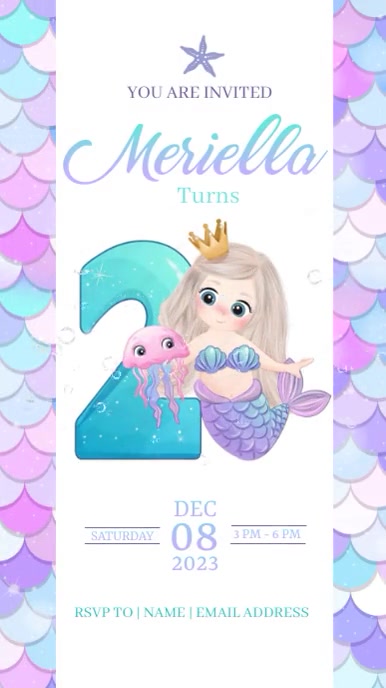 Mermaid Invitation Template | PosterMyWall
