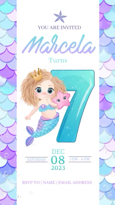 Plantilla de Mermaid Invitation | PosterMyWall