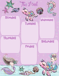 Mermaid and glitter to do List Template | PosterMyWall