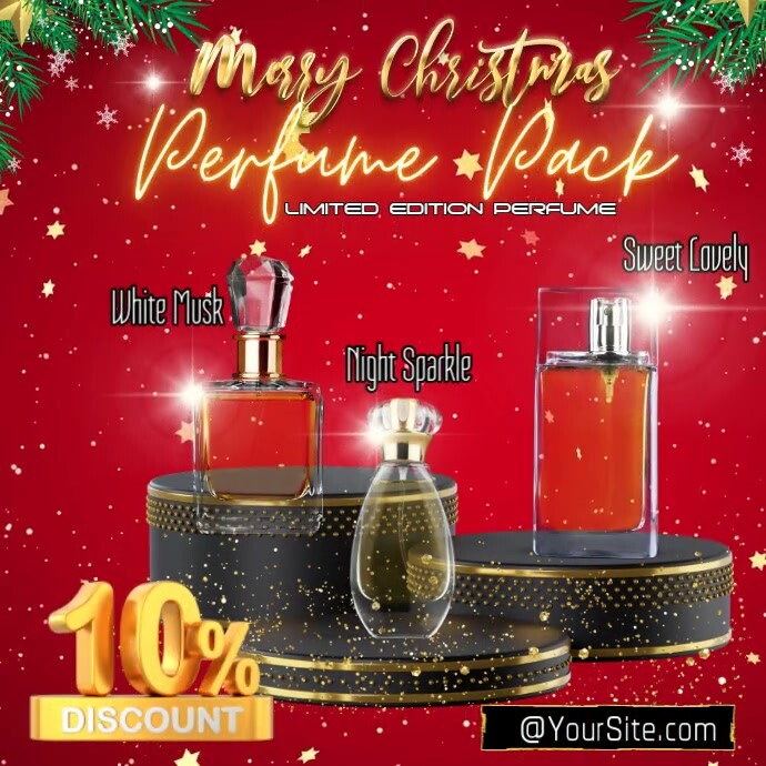 Merrry Christmas Perfum Pack Template | PosterMyWall